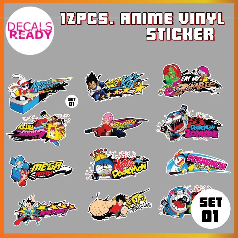 Anime Vinyl Sticker 12pcs. set01 | Shopee Philippines