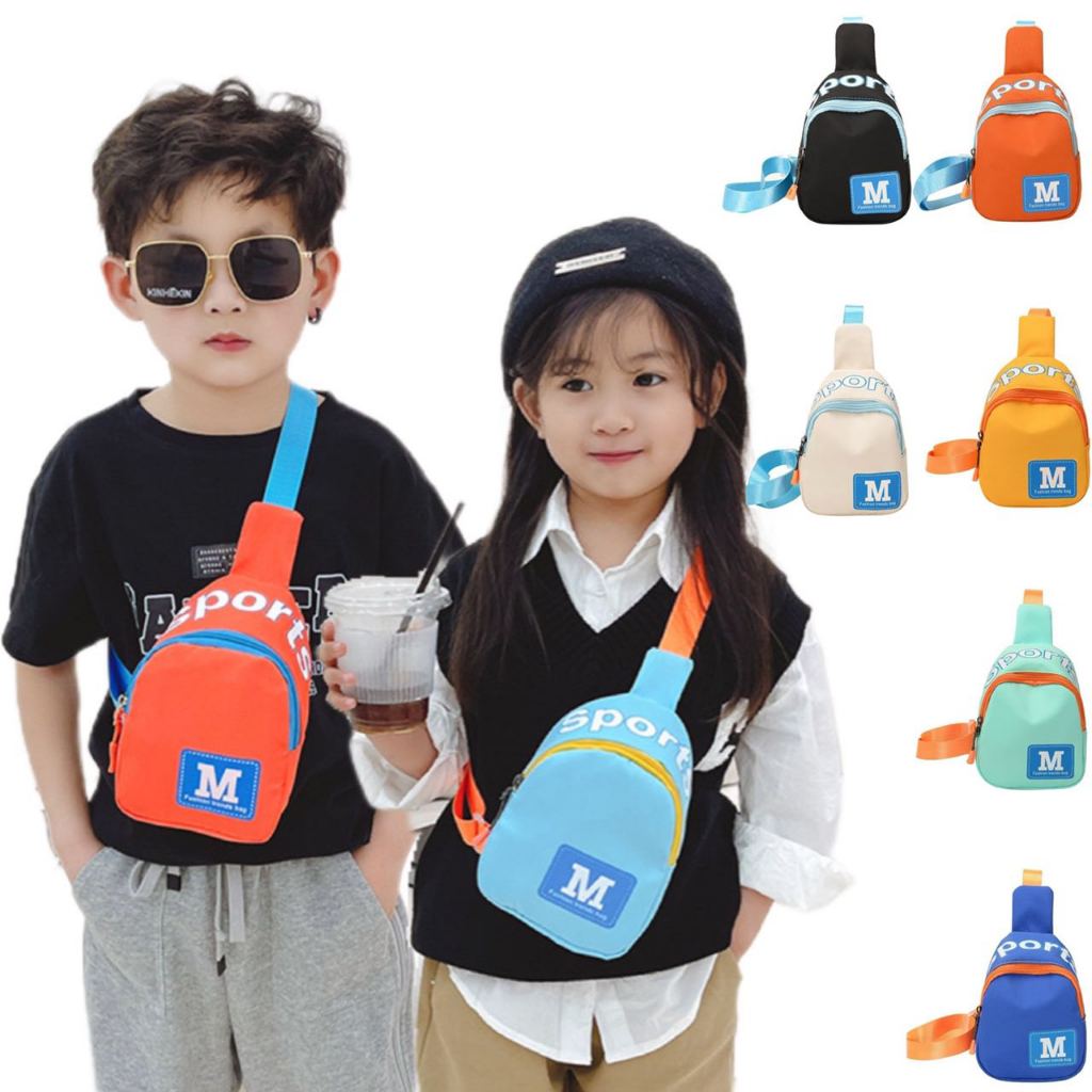 Fashion candy color children's chest bag Crossbody bags Casual Outdoor ...