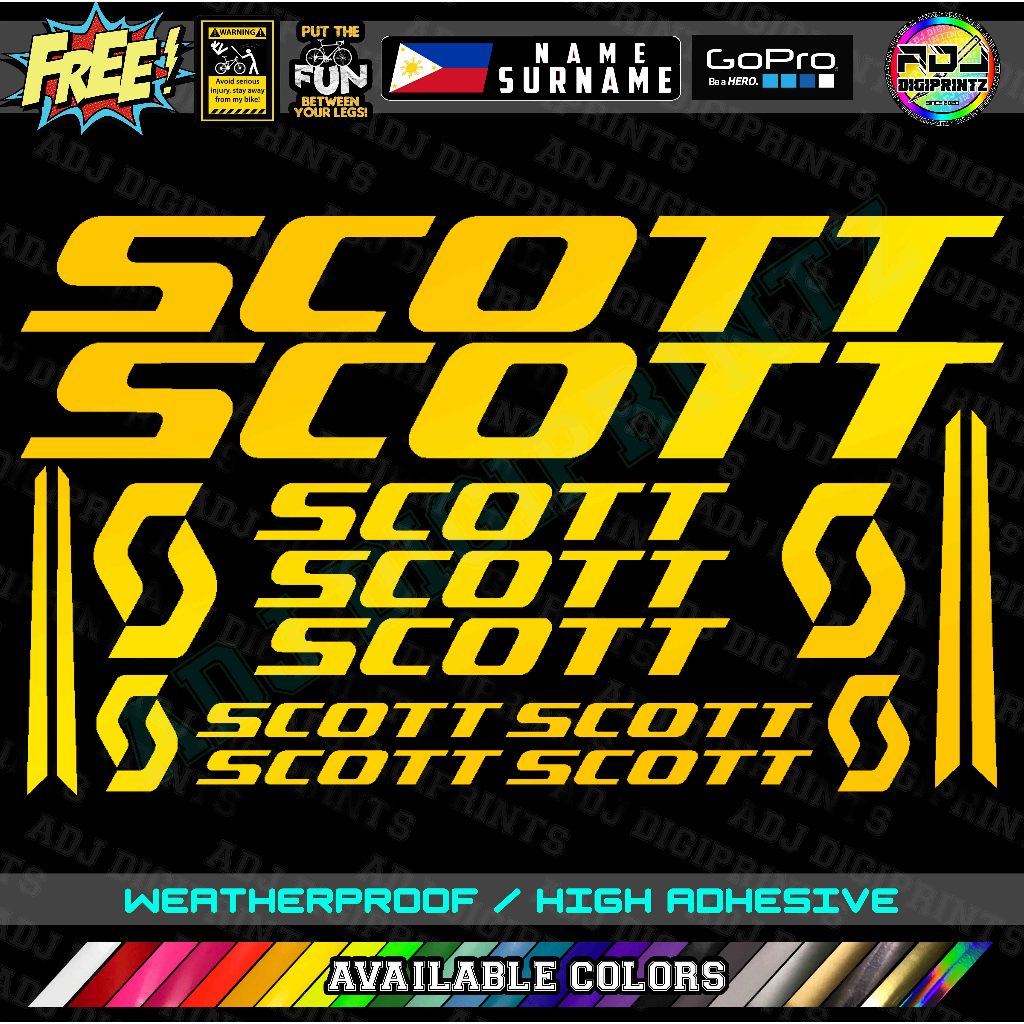 Scott Frame MTB Decals Stickers MORE COLORS | Shopee Philippines
