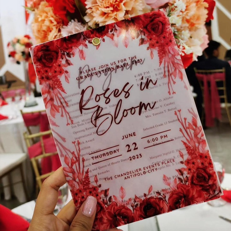 INVITATION SET (3pages) transparent + photocard FREE LAYOUT | Shopee ...