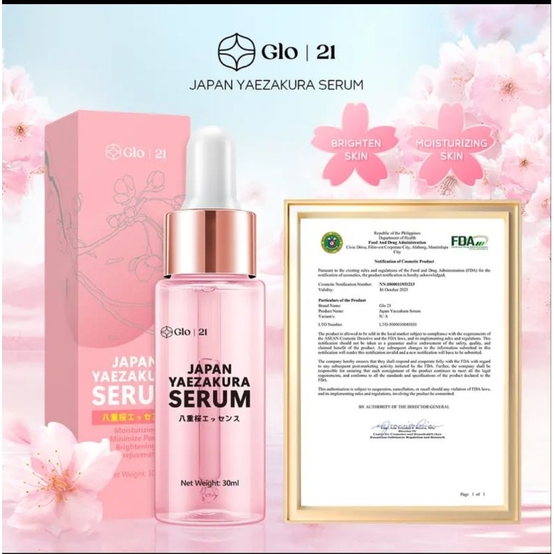 GLO21 Japan Yaezakura Serum 30ml | Shopee Philippines