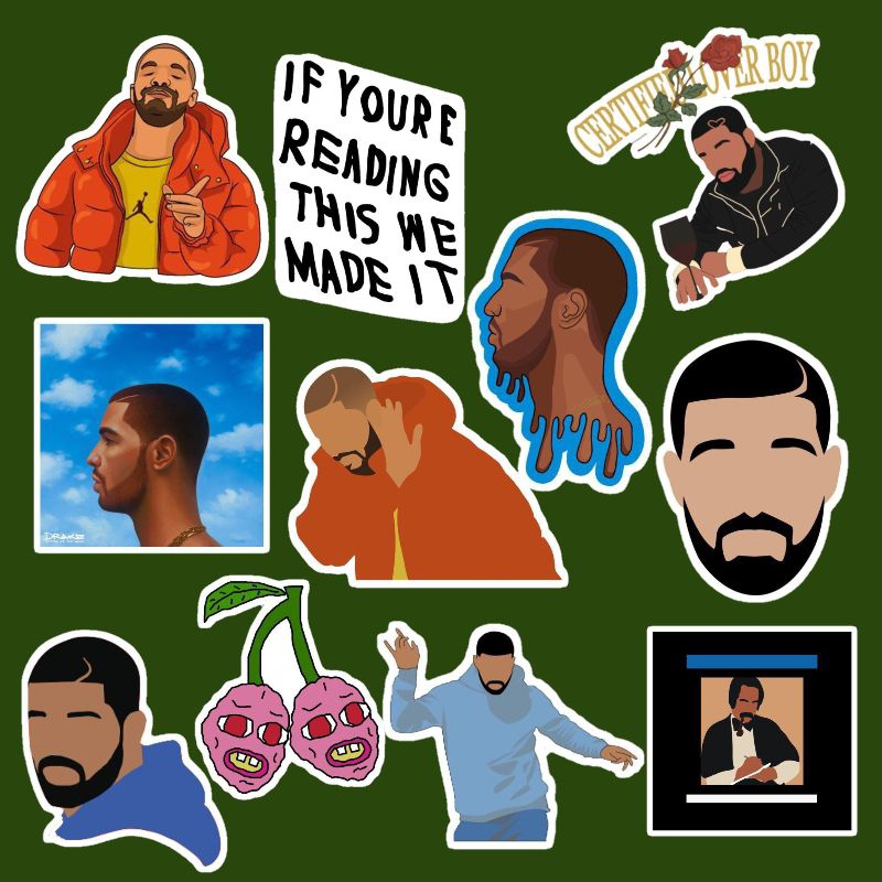 Drake Laminated VINYL Waterproof Stickers | Shopee Philippines