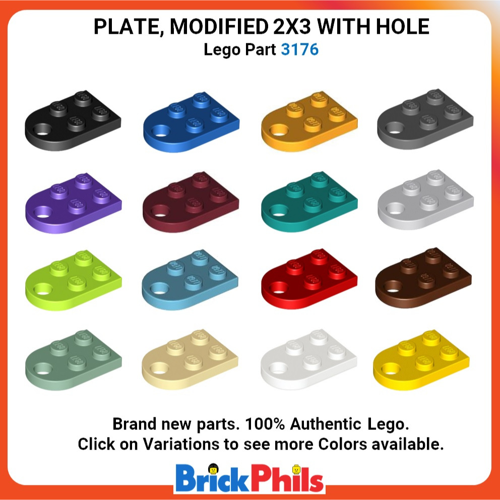 Lego Part 3176 - Plate, Modified 3 x 2 with Hole (sold per piece ...