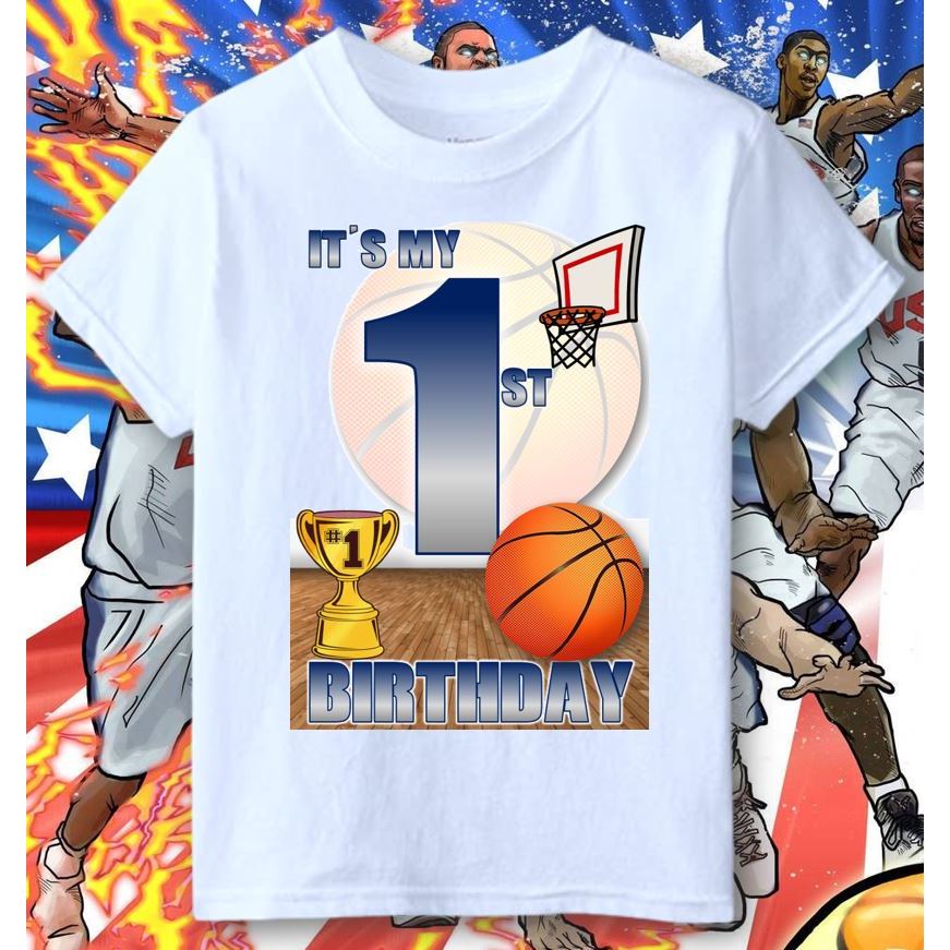 BASKETBALL BIRTHDAY SHIRT (1-12 YEARS OLD) | Shopee Philippines