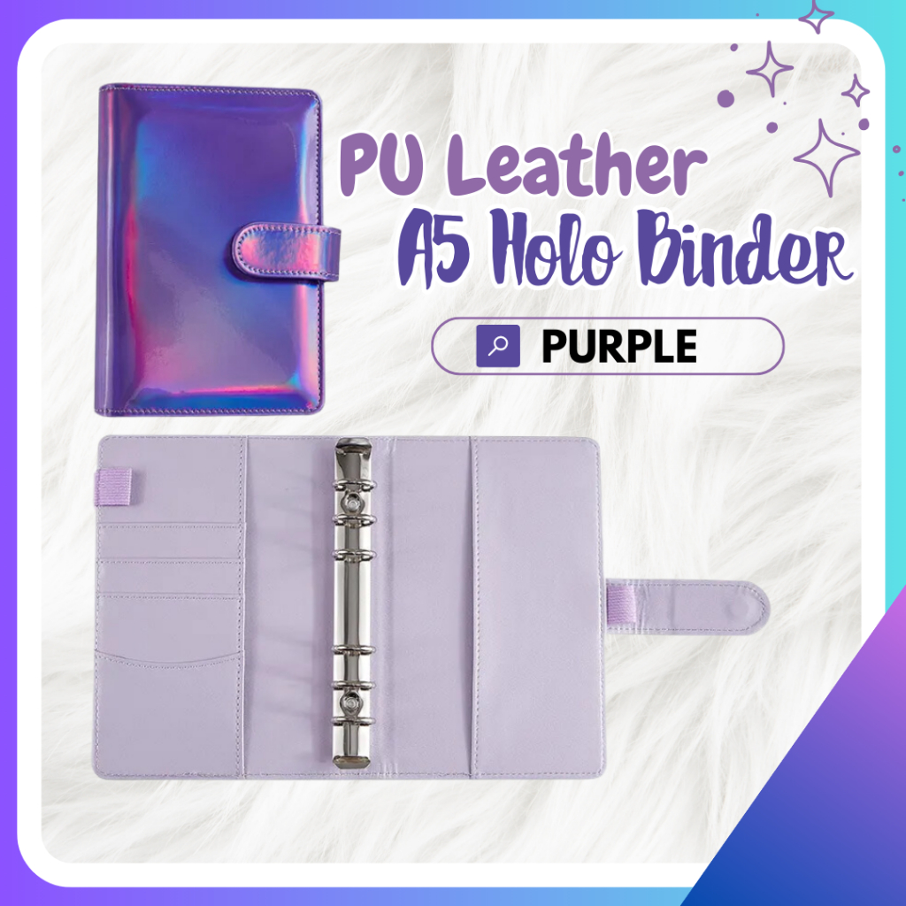 A5 Macaron Laser Hologram Notebook Binder Storage Photocard Binder with ...