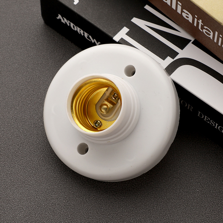 Ceiling RECEPTACLE E27 Ceiling Receptacle Plastic White Socket Bulb ...