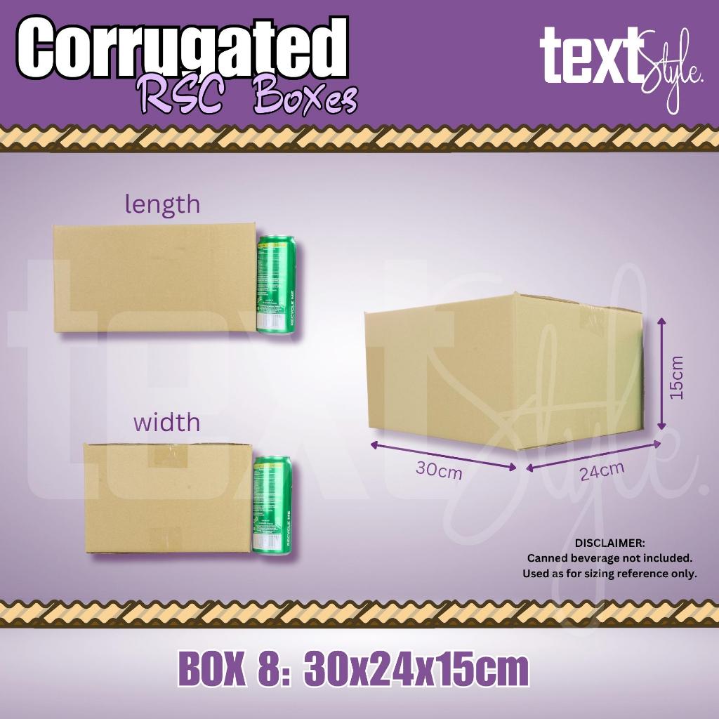 Textstyle (16 Sizes Available) Corrugated Box RSC Box Shipping Box ...