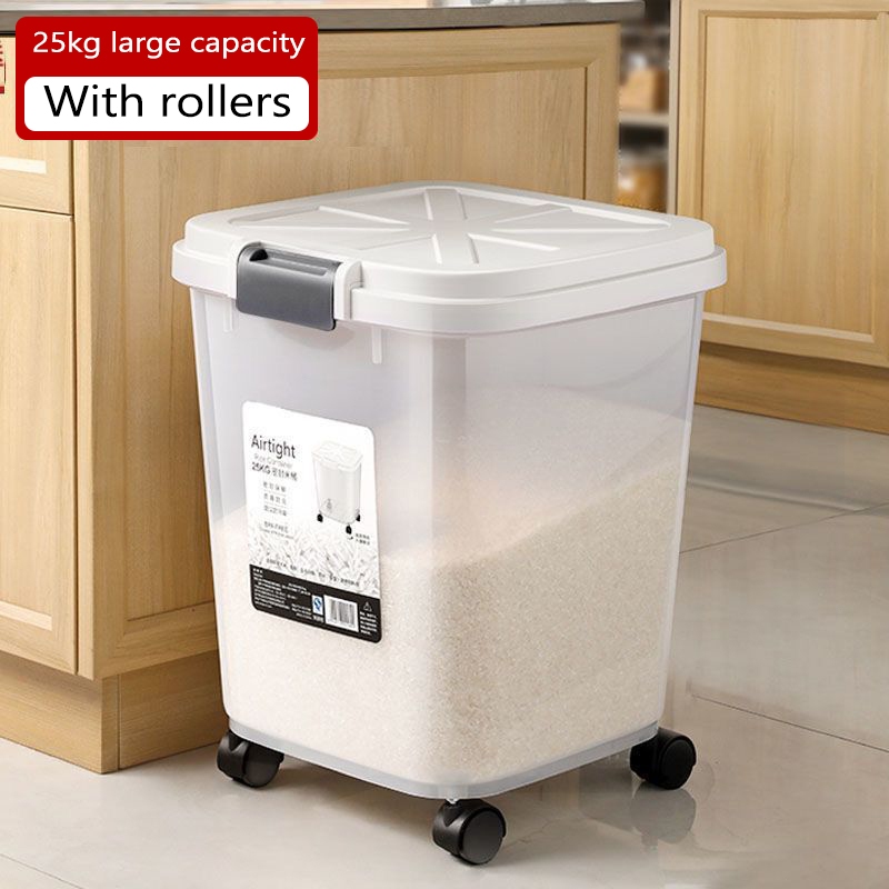 Rice Dispenser 25 Kg Rice Storage Box Airtight Food Container 25Kilos ...