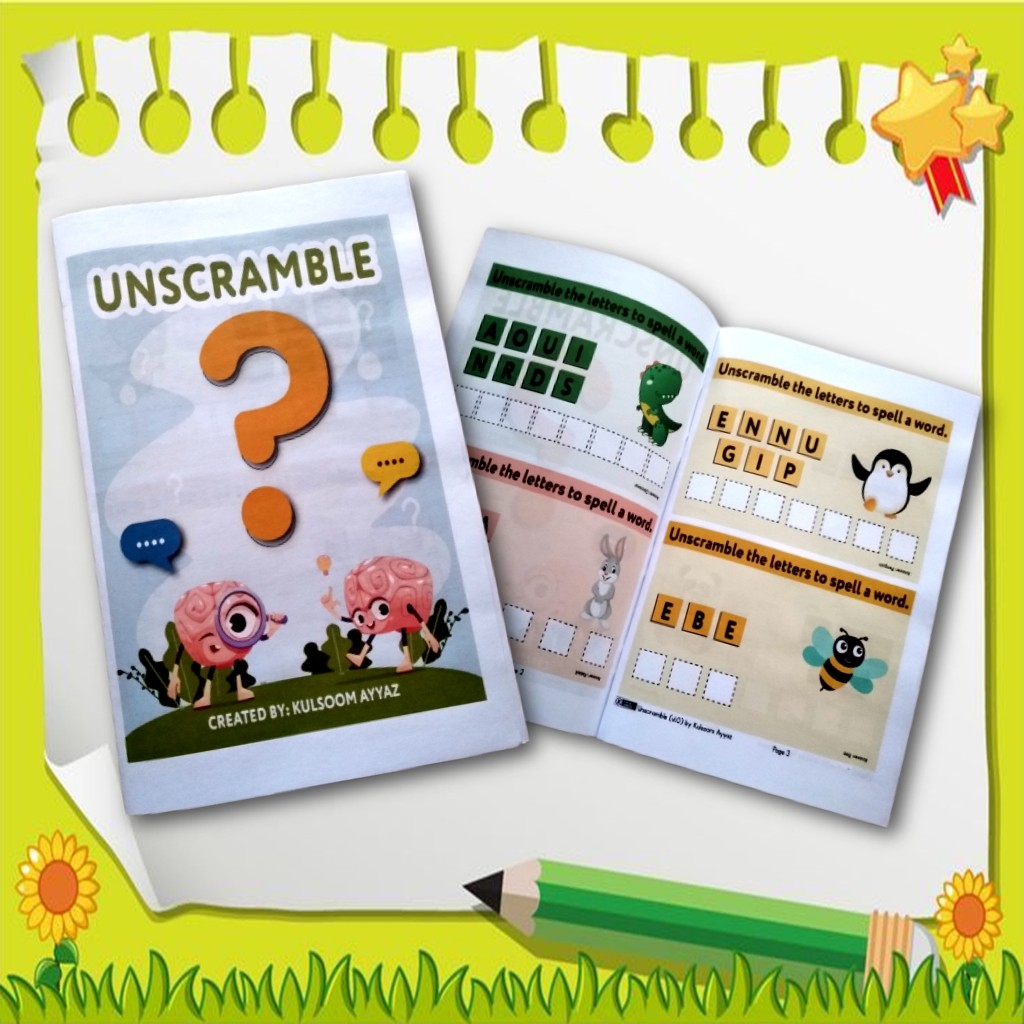 Letters activity scramble letters educational for children waterproof ...