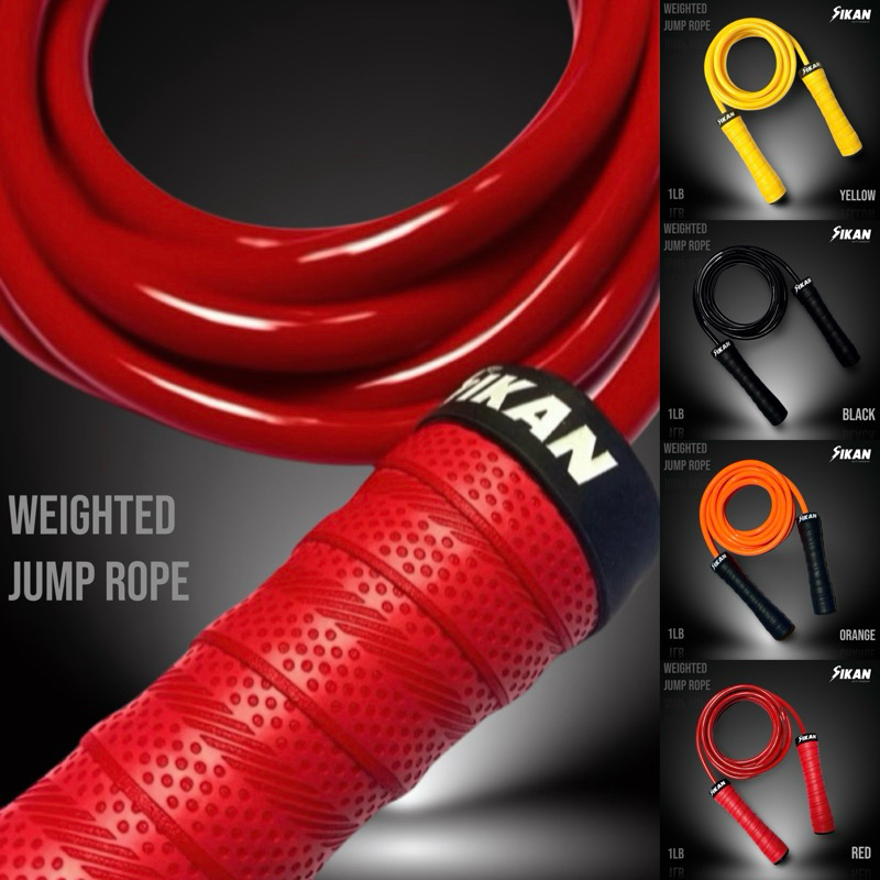 HIGH QUALITY WEIGHTED JUMP ROPE by SIKAN ACTIVEGEAR Heavy rope skipping ...