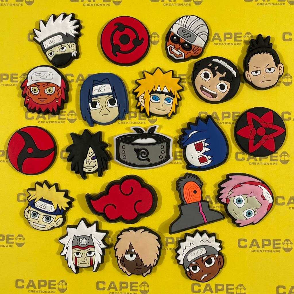 Anime Jibbitz Charm Sasuke Naruto Jibbits for Crocs Kakashi Shoe Charms ...