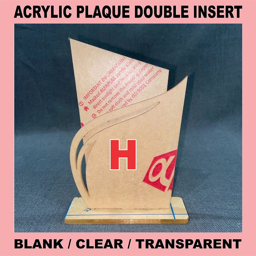 Plaque Double Insert Blank Acrylic Clear / Transparent, Trophy, Awards ...