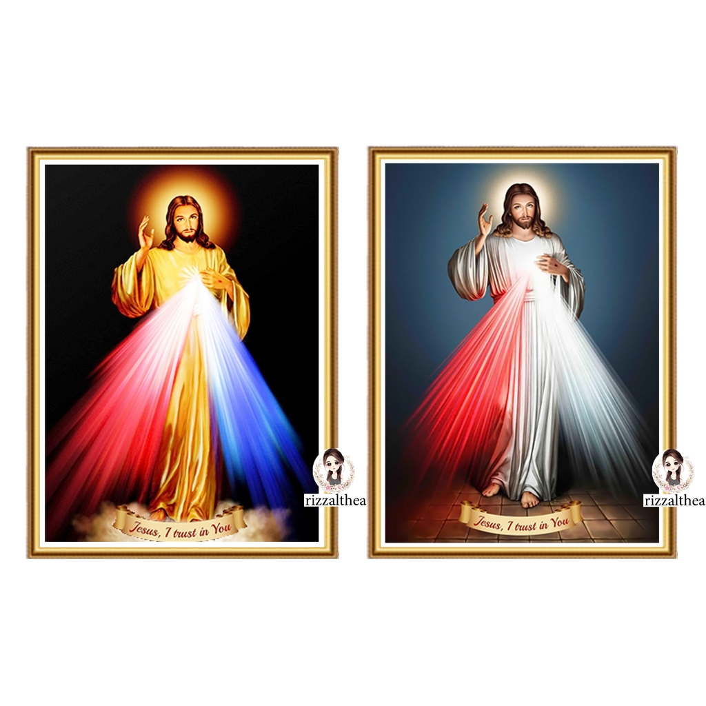 Divine Mercy COUNTED Cross Stitch COMPLETE SET 14/11 CT DIY Aida Cloth ...