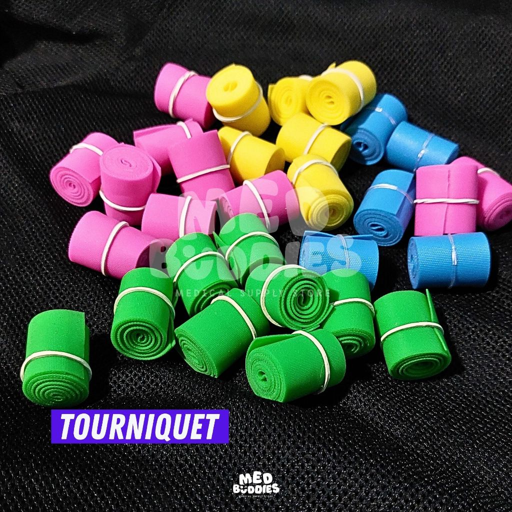 Flat Rubber Tourniquet (Assorted Color) | Shopee Philippines