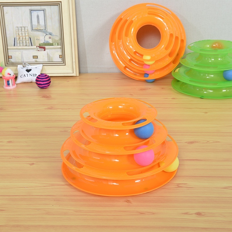 1-5PCS Pets Interactive Toys Cats Four-Tier Turntable Pet Intellectual ...