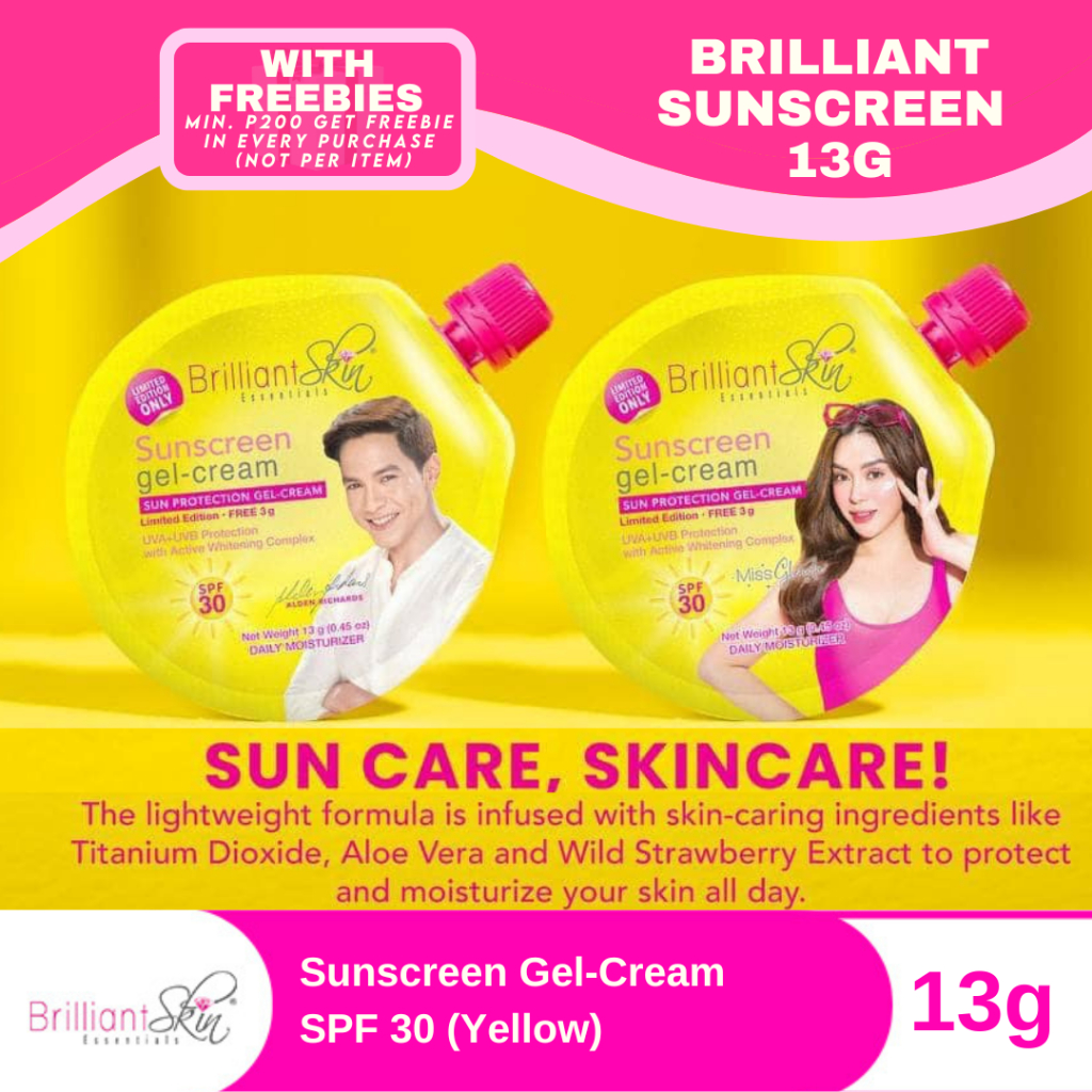 Brilliant Skin Sunscreen Gel-Cream SPF 30 (13g.) SPOUT POUCH | Shopee ...