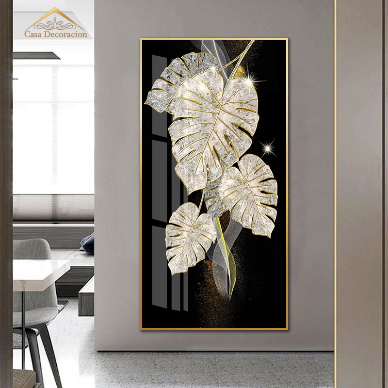 MONSTERA White Crystal Painting Wall Decor Wall Frames Wall Art ...
