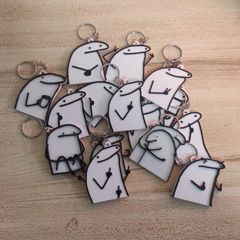 ASSORTED MEME FLORK KEYCHAIN | Shopee Philippines