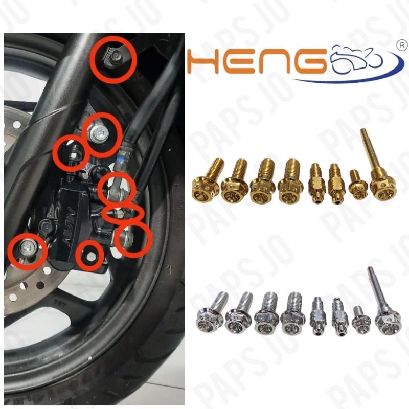 HENG CALIPER BOLTS SET PCX160 CBS | Shopee Philippines