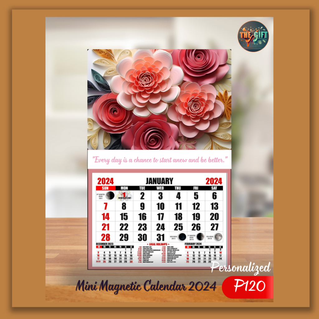 Personalized Magnetic Mini Calendar l Souvenirs l Giveaways | Shopee ...