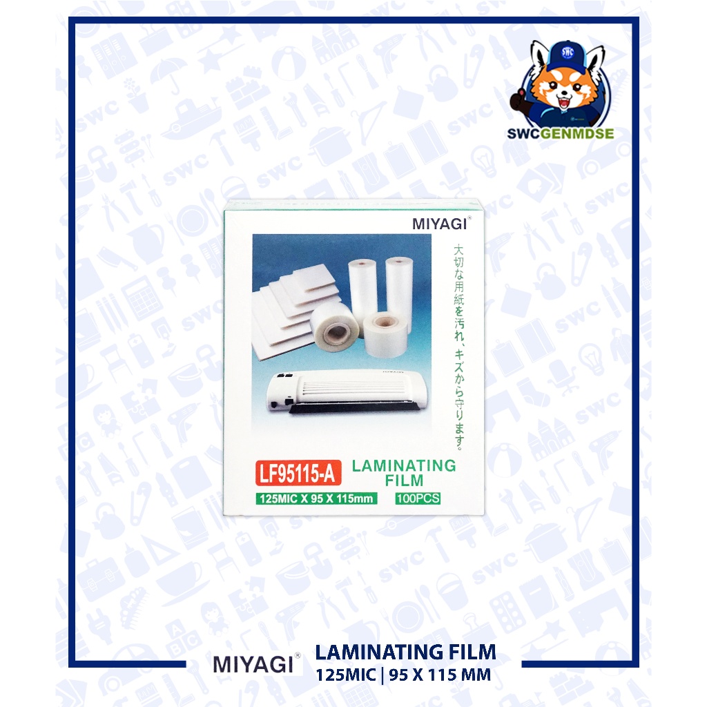 MIYAGI Laminating Film 100 PCS | 125MIC 250MIC | Shopee Philippines