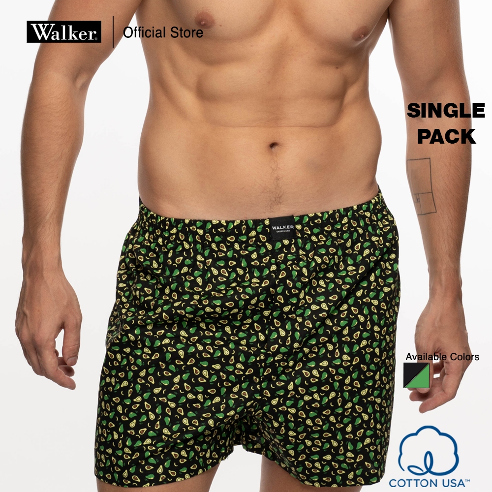 Walker Men Printed Boxer Short Premium 100% Cotton (Avocado) | Shopee ...