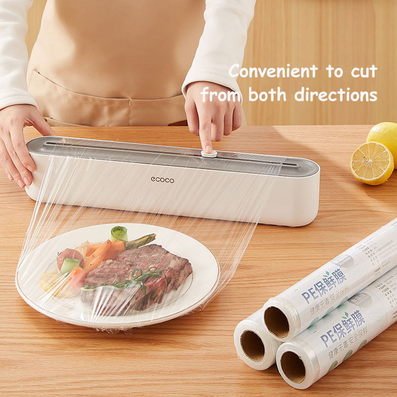 Ecoco Food Cling Wrap Cutter Kitchen Cling Film Cutting Dispenser Box ...