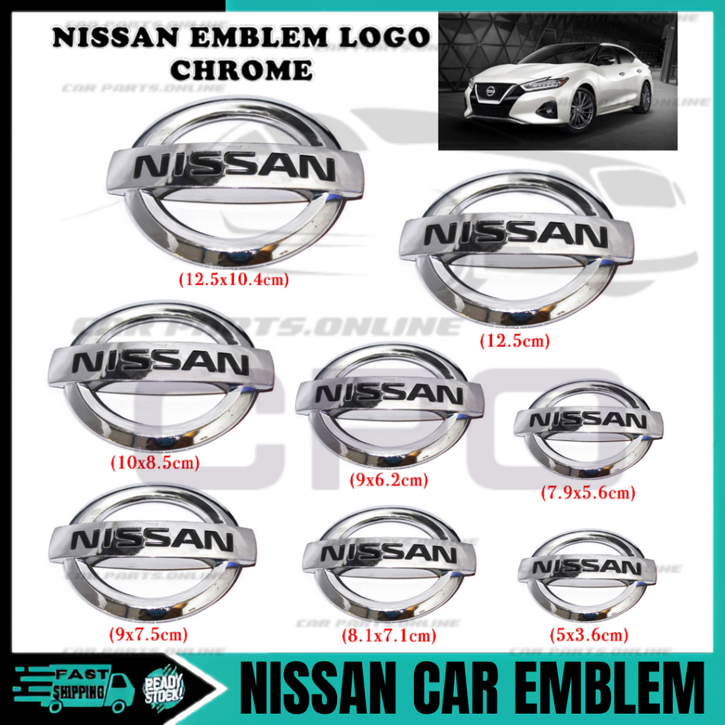 CPO NISSAN Car Logo Emblem Car Front Grille Emblem Logo Rear Trunk ...
