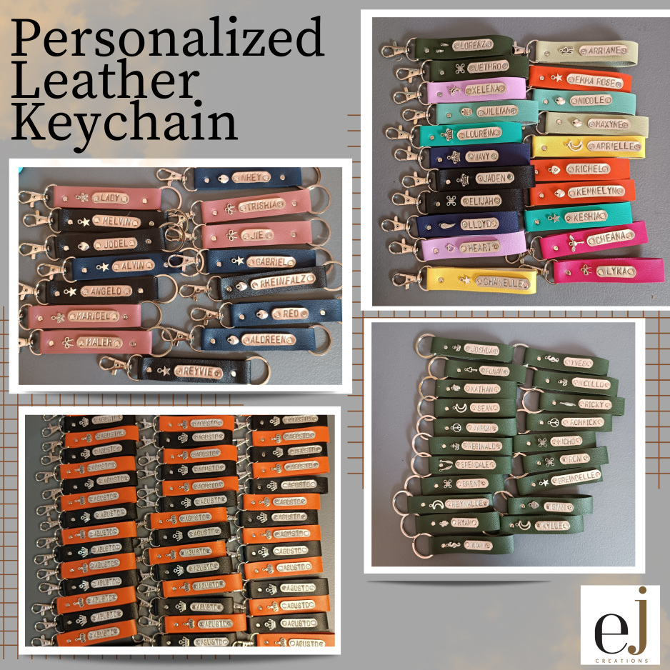 PERSONALIZED LEATHER KEYCHAIN (FOR PERSONAL USE, GIVEAWAYS OR SOUVENIRS ...