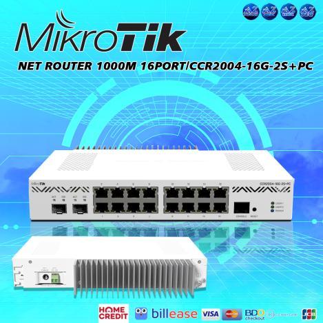 MikroTik CCR2004-16G-2S+ - 16x GbE, 2x SFP+ 1U, 4GB RAM Cloud Core ...