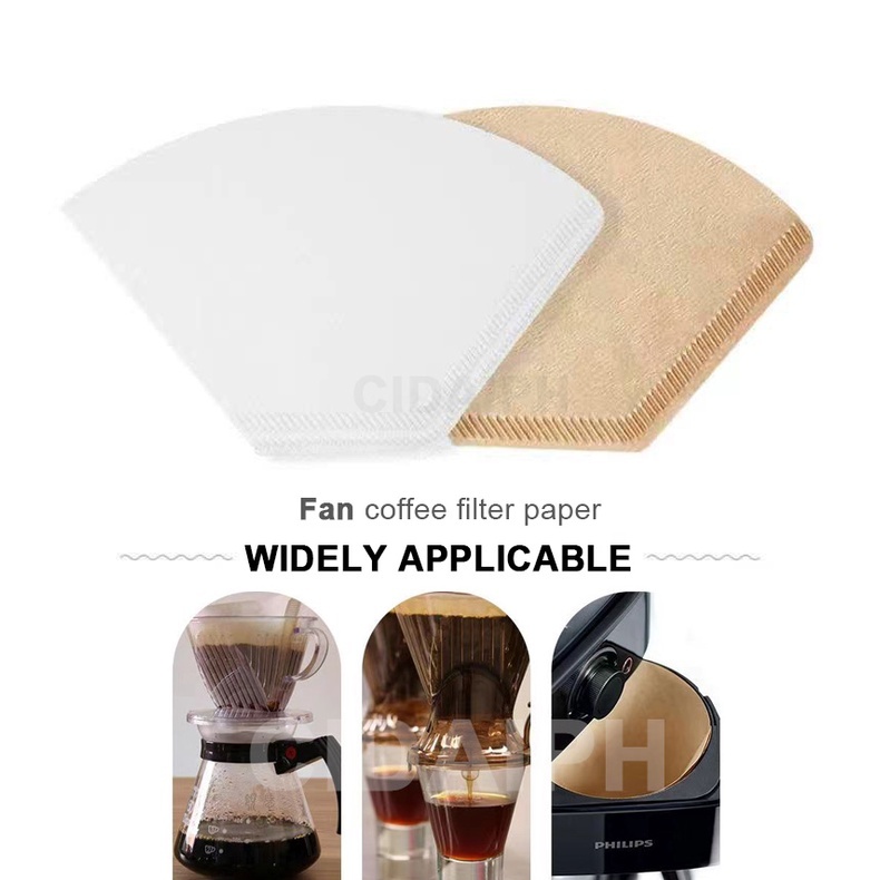 100PCS Coffee Paper Filters Hand-Poured Drip White Paper Filter New ...