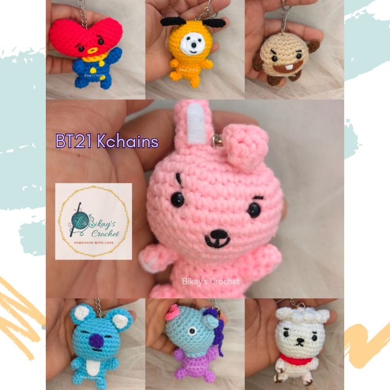 Bikay's Crochet BT21 BTS Keychains | Shopee Philippines