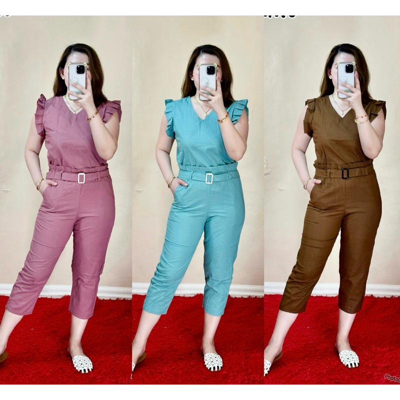 Brier Top And Pants Terno Pants Coordinates Set Coordinate Terno Coords Women Clothing Girls
