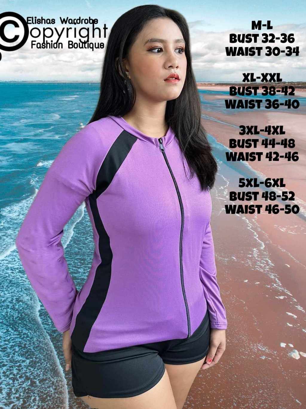 STORESALE MISHA WOMENS PLUS SIZE RASHGUARD SET (M-6XL) | Shopee Philippines