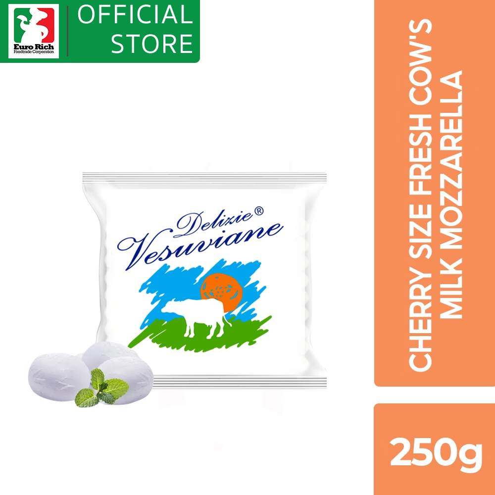 Delizie Vesuviane Cherry Size Fresh Cow's Milk Mozzarella 250G | Shopee ...