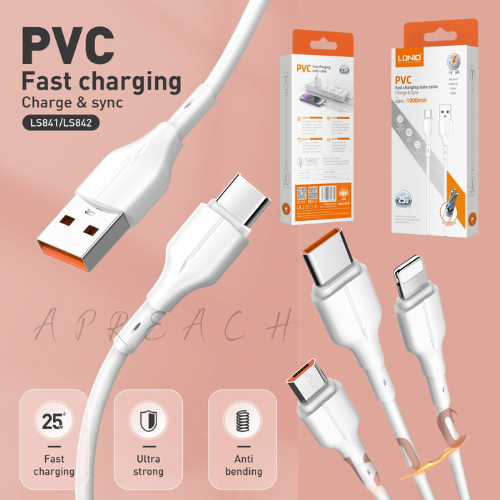 Type C USB Data Chord Sync Fast Charging 25 W 1 Meter Cable Use For Any ...