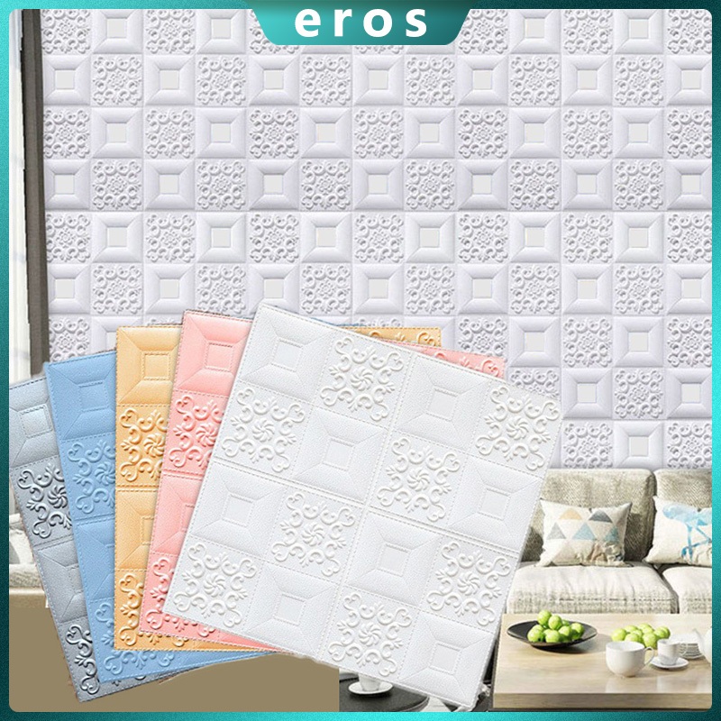 Big Size 3D Ceiling Sticker Waterproof Foam Wallpaper Adhesive Wall ...