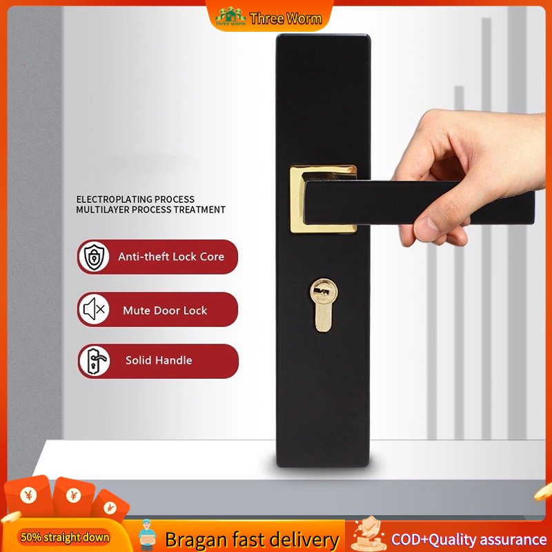 Aluminum alloy door lock mute door knob door lock set European style ...