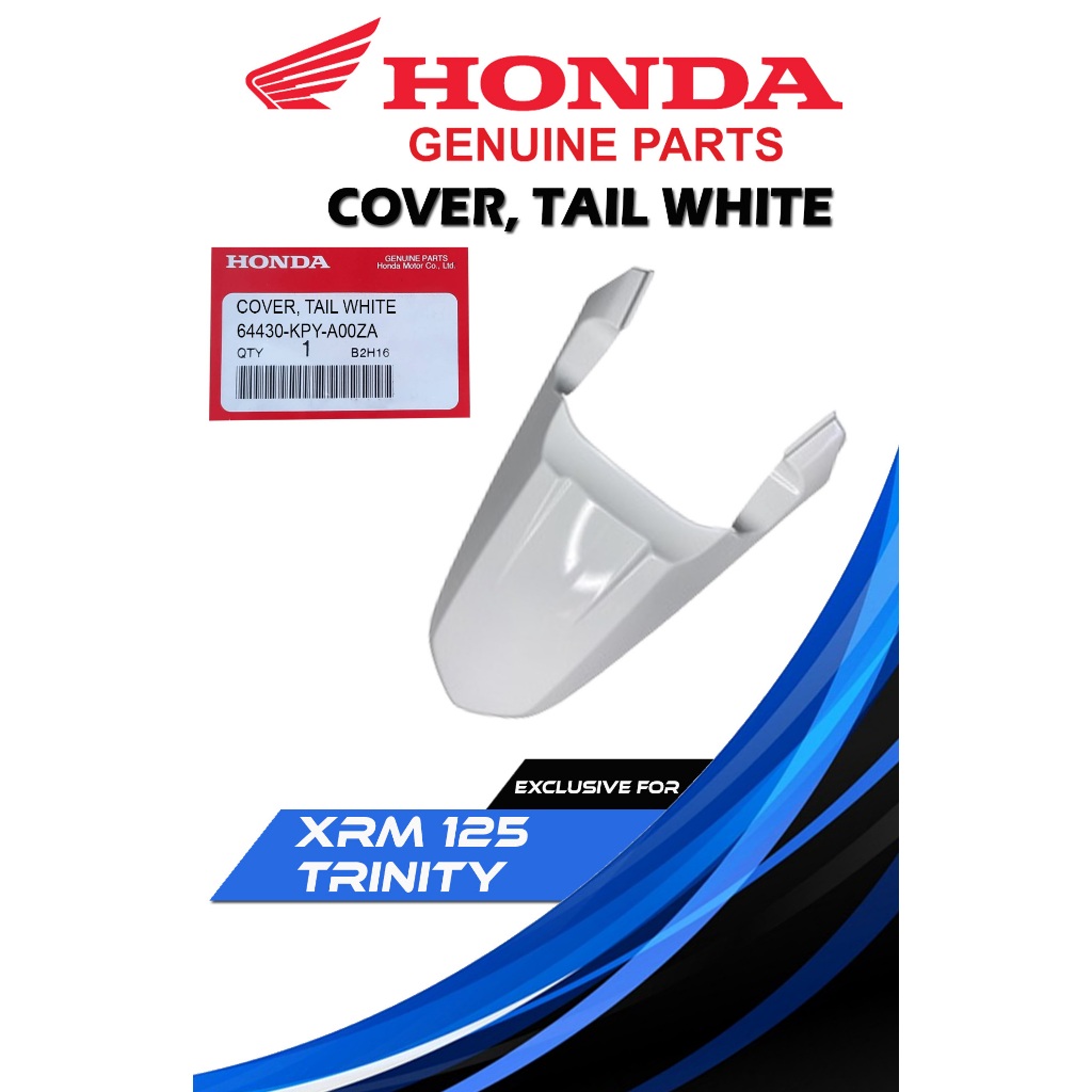 HONDA GENUINE TAIL COVER FOR XRM 125 TRINITY ( 64430-KPY-A00 ) | Shopee ...