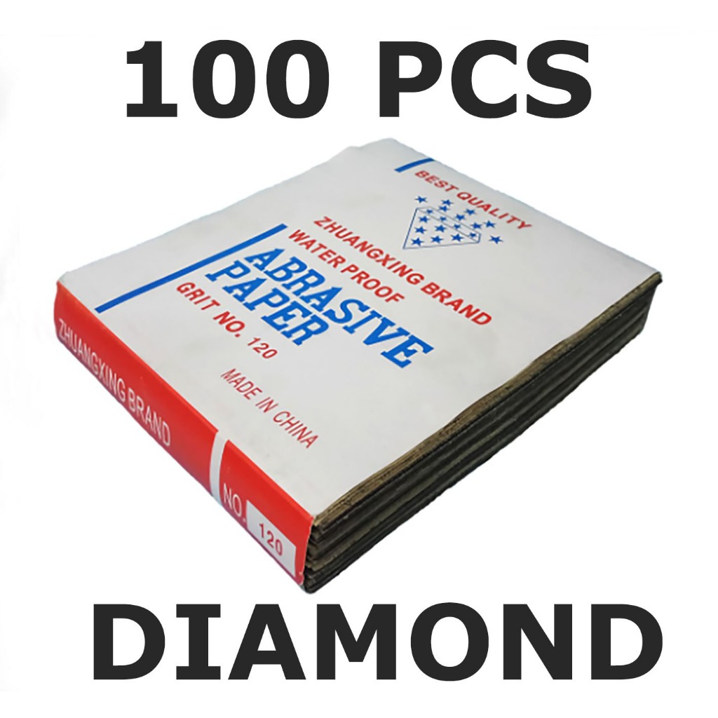 (100 PCS) DIAMOND SAND PAPER GRIT 120 TO 400 ( 1 REAM ...