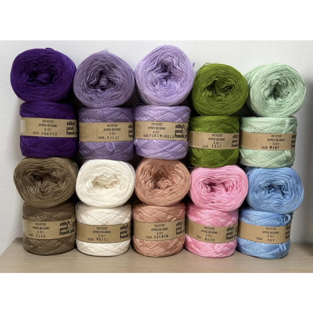 Polyester Yarn 8ply 100grams tkt50 tkt 120 | Shopee Philippines