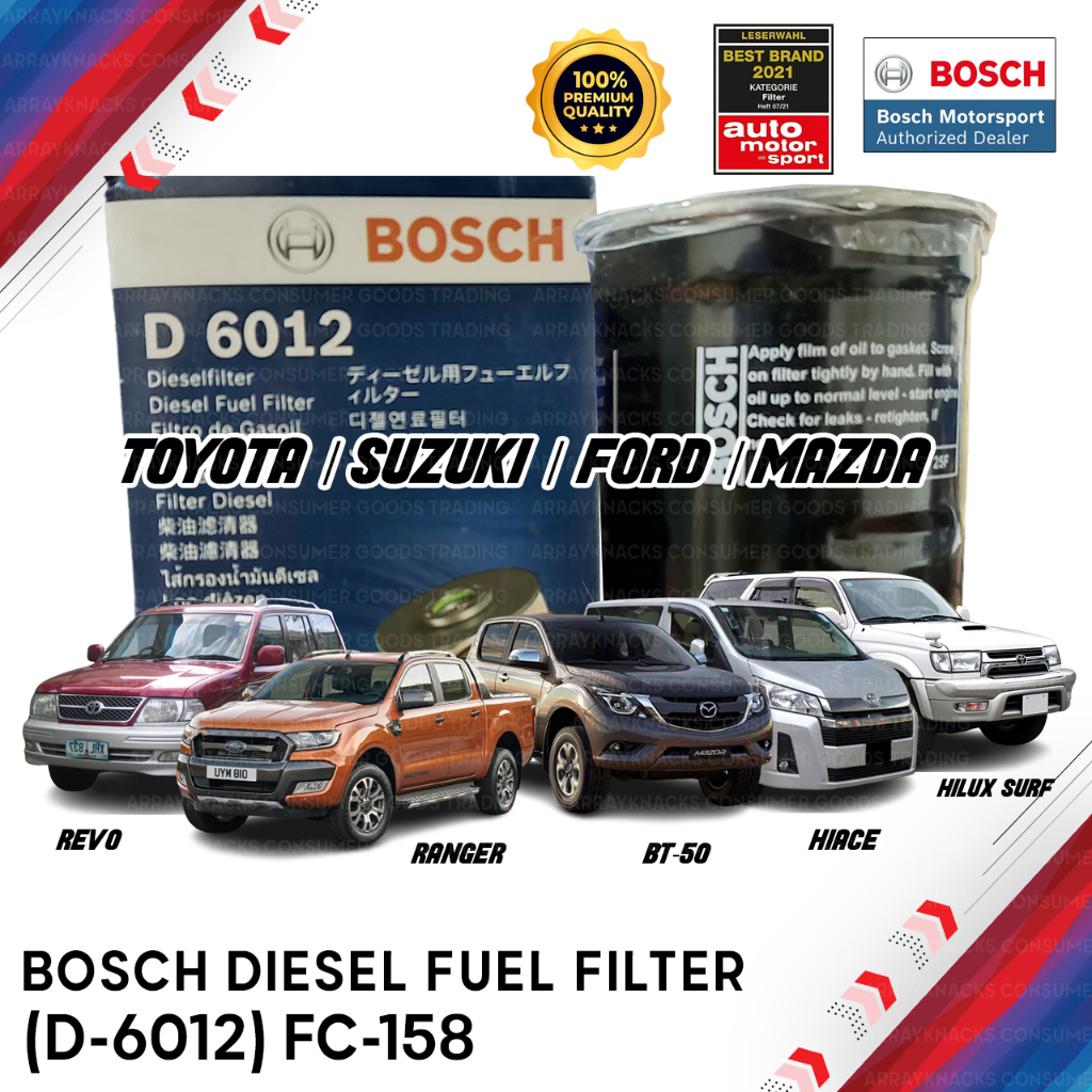 Bosch Diesel Fuel Filter FC-158 (D6012) for Toyota, Suzuki, Ford, Mazda ...