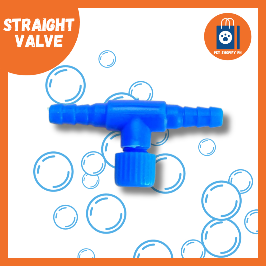Aquarium Air Straight Valve 2-way Line Tubing Flow Control Plastic 1pc ...