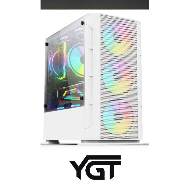 YGT B708 Gaming Case White Brandnew Gaming Computer Casing | Shopee ...