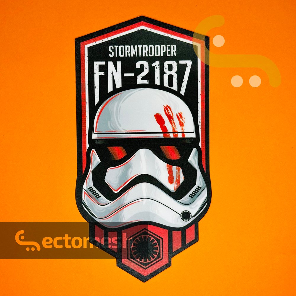 Star Wars Stormtrooper Finn FN-2187 Badge - Weatherproof Vinyl Sticker ...