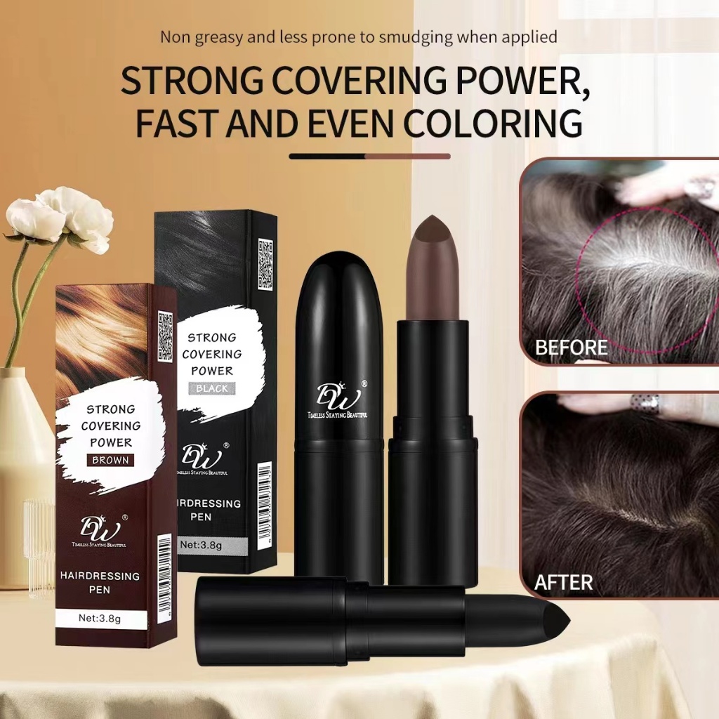 DW Lipstick Shape Hair Color Dyeing Pen Plant Hair Stick Temporary Hair ...