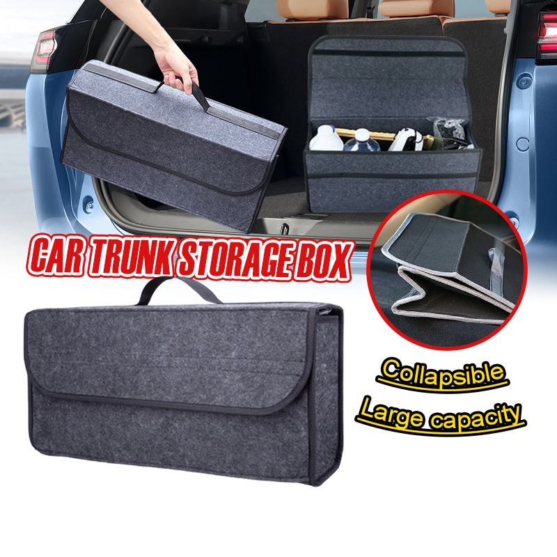 Compact Car Trunk Organizer with Leather and Felt Choices | Shopee ...