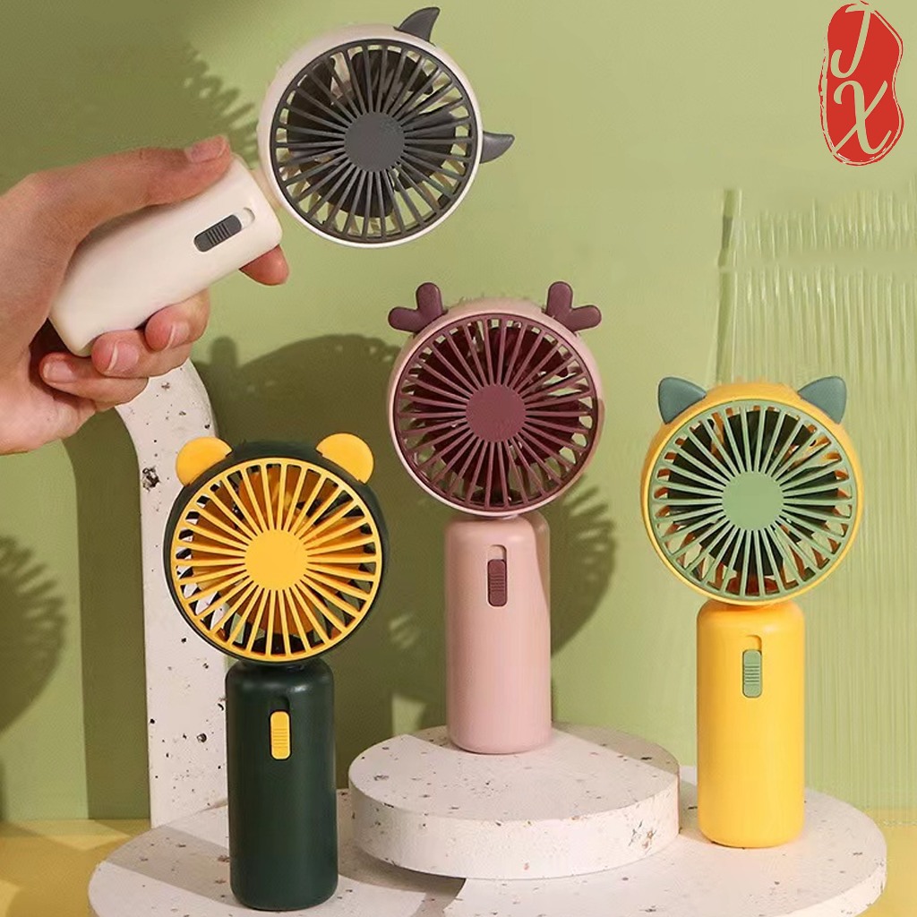 Fashion color cute hand-held USB rechargeable small fan outdoor ...