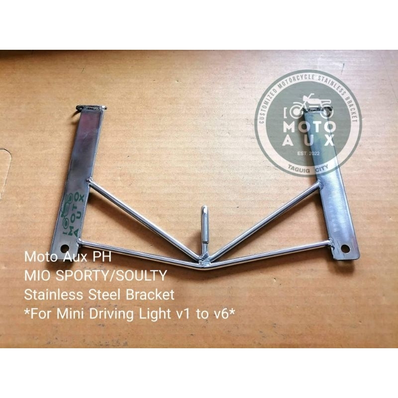 Mio Sporty/Soulty Mini Driving Light Stainless Bracket | Shopee Philippines