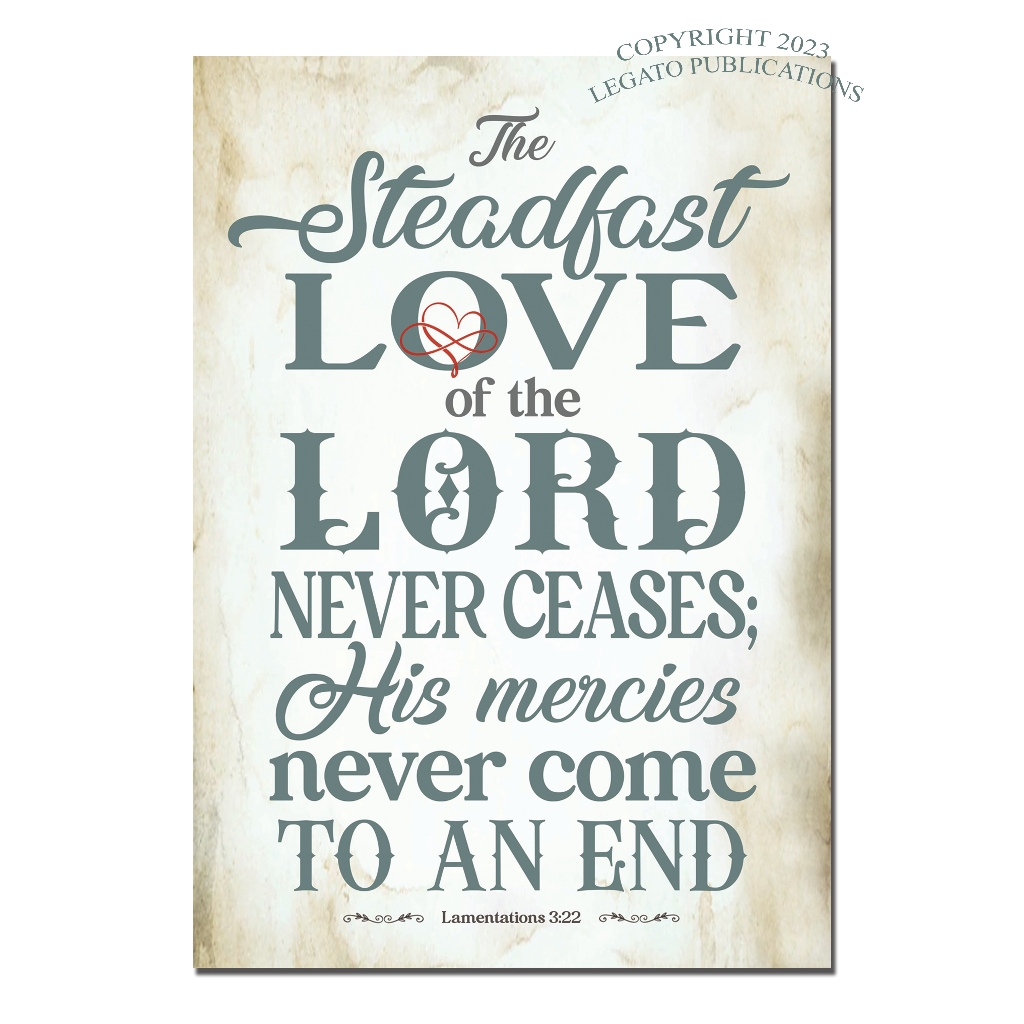 The Steadfast Love of the Lord Bible Verse Rustic Retro Vintage Wood ...